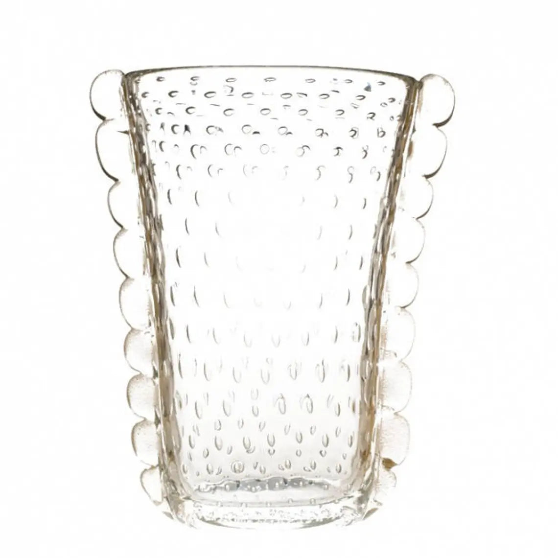 Italian Murano Glass Vase With Scalloped Gold Leaf Detailing – Merci Maison